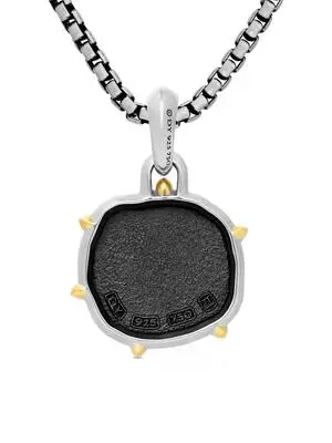 David Yurman 18kt Yellow Gold And Sterling Gemini Amulet - Silver