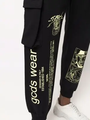 Gcds Graphic-print Cotton Track Pants