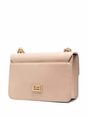 Moschino Heart Detail Shoulder Bag - Neutrals