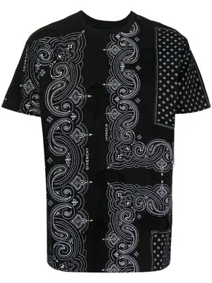 Givenchy Distressed-effect Bandana-print T-shirt