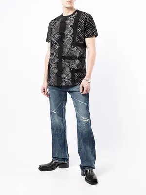 Givenchy Distressed-effect Bandana-print T-shirt