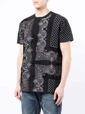 Givenchy Distressed-effect Bandana-print T-shirt