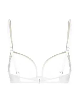FLEUR DU MAL Charlotte Peekaboo Bra - White