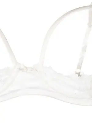 FLEUR DU MAL Charlotte Peekaboo Bra - White
