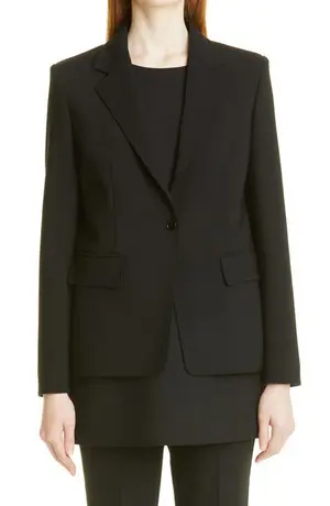 Max Mara Peplum Stretch Wool Jacket