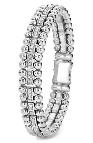 Lagos Caviar Spark Pavé Diamond Bracelet - Silver/diamond