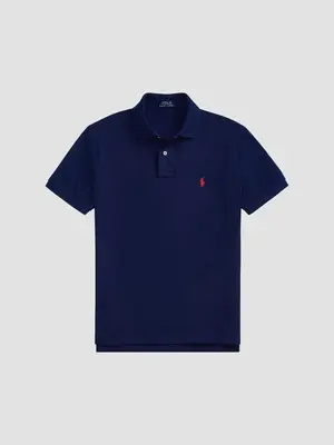 Polo Ralph Lauren Logo Cotton Slim-fit Polo Shirt - Blue