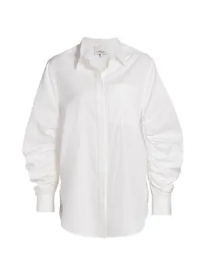 3.1 Phillip Lim Gathered Sleeve Blouse - Optic White