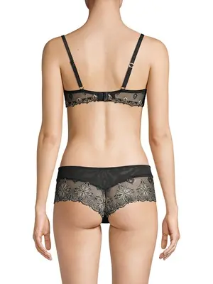 Chantelle Champs Elysses Lace Unlined Demi Bra - Black