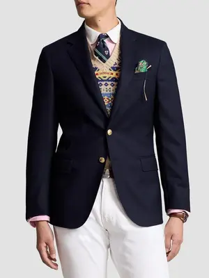 Polo Ralph Lauren The Iconic Doeskin Two-button Blazer - Navy