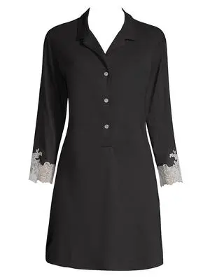 Natori Lux Shangri-la Sleepshirt Black