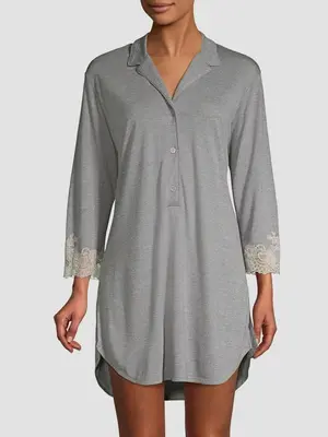 Natori Lux Shangri-la Sleepshirt Grey