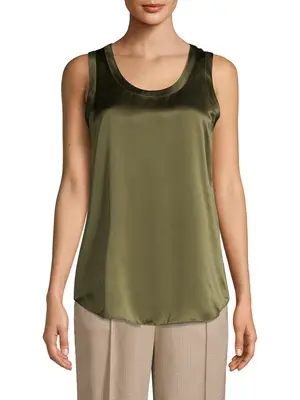 Lafayette 148 New York Reversible Perla Tank - Black