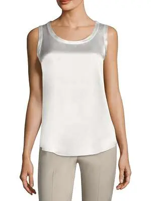 Lafayette 148 New York Reversible Perla Tank Cloud