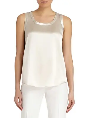 Lafayette 148 New York Reversible Perla Tank Raffia