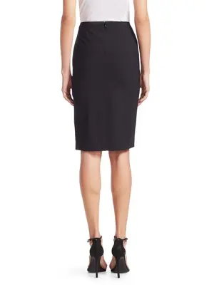 Theory Skinny Stretch-wool Pencil Skirt
