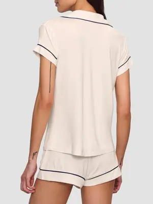 Eberjey Gisele 2-piece Shortie Pajama Set - Ivory