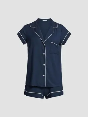 Eberjey Gisele 2-piece Shortie Pajama Set Navy