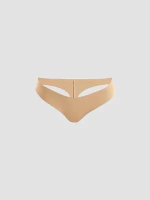 Commando Stretch Microfiber Thong - Beige