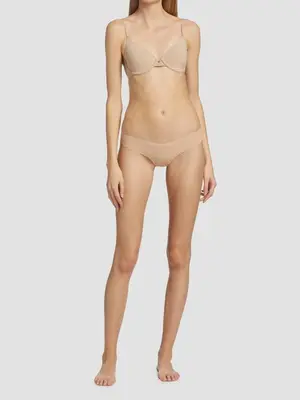 Commando Stretch Microfiber Thong - Beige
