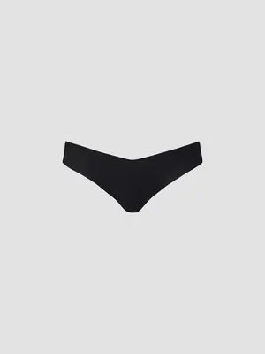 Commando Stretch Microfiber Thong Black