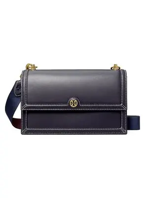 Tory Burch Leather Shoulder Bag Midnight
