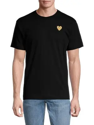 Play Comme Des Garcon Heart Applique Tee