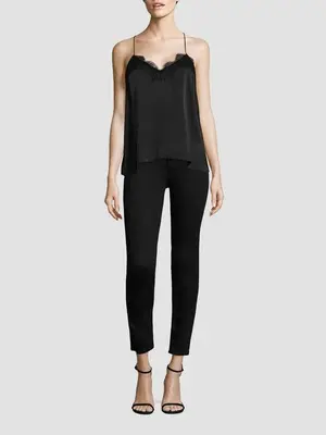 Cami Nyc Racer Silk Charmeuse Camisole - Black