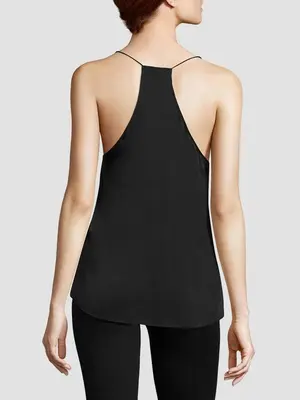 Cami Nyc Racer Silk Charmeuse Camisole - Black