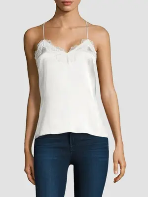 Cami Nyc Racer Silk Charmeuse Camisole - White