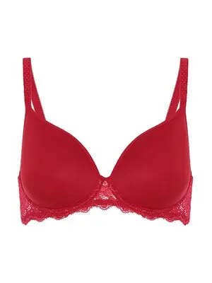 Simone Perele Caresse 3d Plunge T-shirt Bra Tango Red