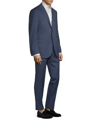 Corneliani Men's Academy Solid Suit - Navy Fan  Navy