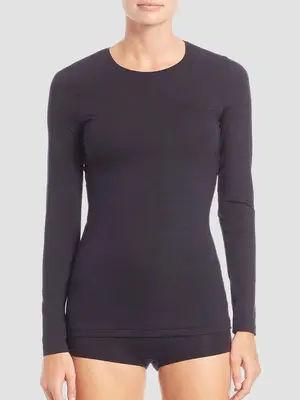 Hanro Soft Touch Long-sleeve Top - Black
