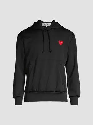 Play Comme Des Garcon Embroidered Heart Hoodie