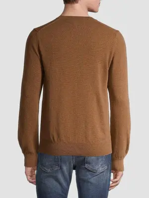 Play Comme Des Garcon Play Double Heart V-neck Pullover - Brown