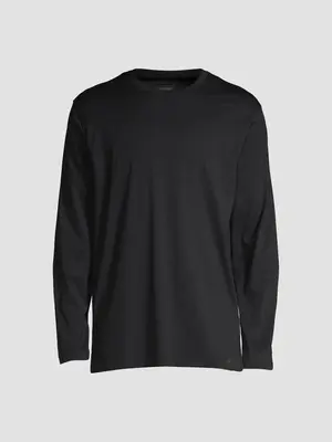 Hanro Night And Day Solid Long Sleeve Tee - Black