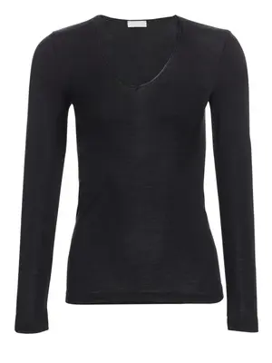 Hanro Woolen Silk Long-sleeve Shirt - White