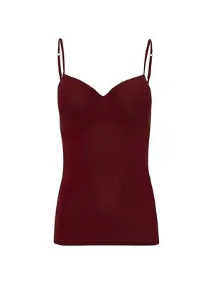 Hanro Allure Bra Camisole Dark Burgundy