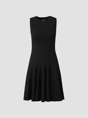 Akris Double-face Flare Dress Black