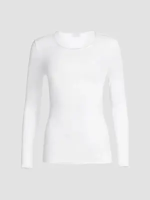 Hanro Cotton Seamless Long-sleeve Top - Black
