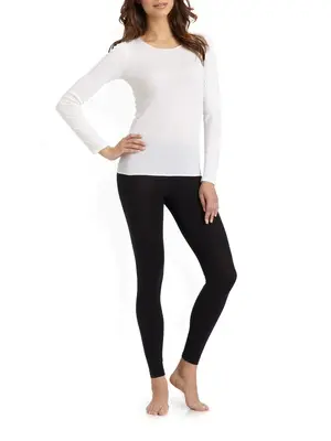 Hanro Cotton Seamless Long-sleeve Top - Black