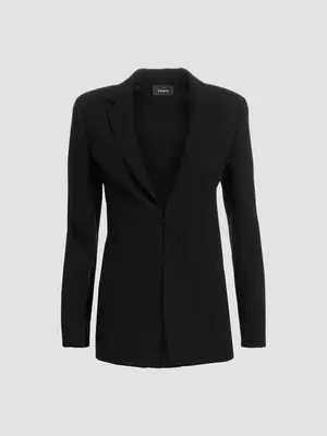 Akris Odette Notch Lapel Wool Blazer