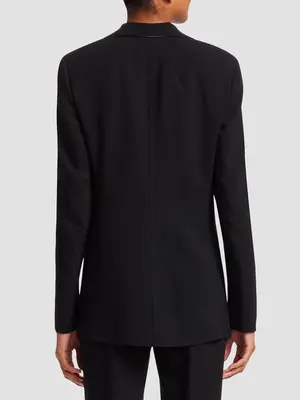 Akris Odette Notch Lapel Wool Blazer
