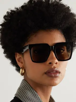 Celine Oversized Square-frame Sunglasses - Black