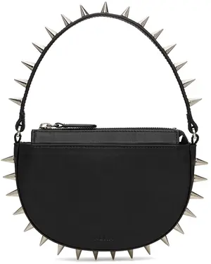 ABRA Abra Black Spikes Carrie Shoulder Bag - Black