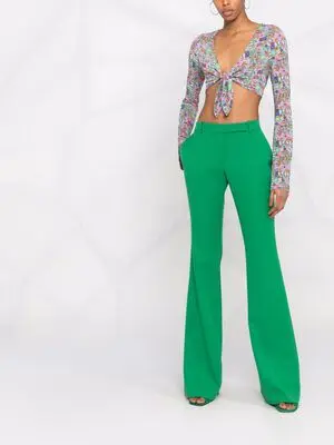 CHIARA FERRAGNI Floral-print Cropped Wrap Top