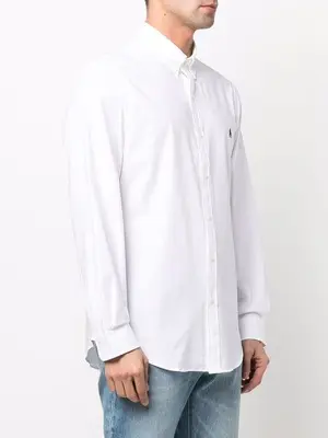 Polo Ralph Lauren Polo Pony-embroidered Long-sleeve Shirt - White