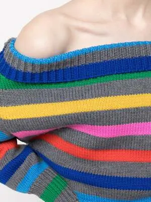 Monse Cropped Off-the-shoulder Jumper