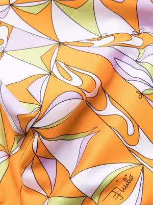Emilio Pucci Bandierine Print Bikini Top