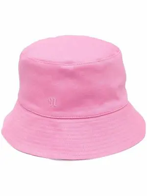 Nanushka Caran Monogram-embroidered Bucket Hat - Pink